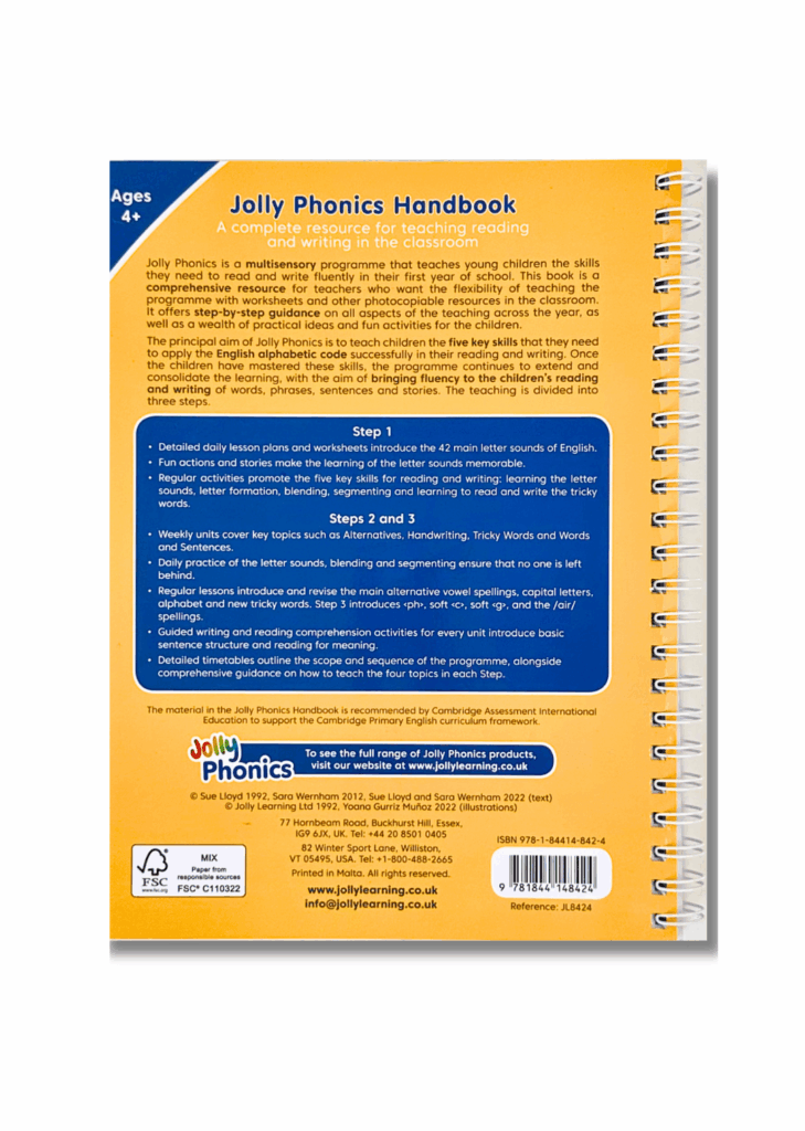 Наръчник Jolly Phonics Handbook | Езикова школа Melly Jolly